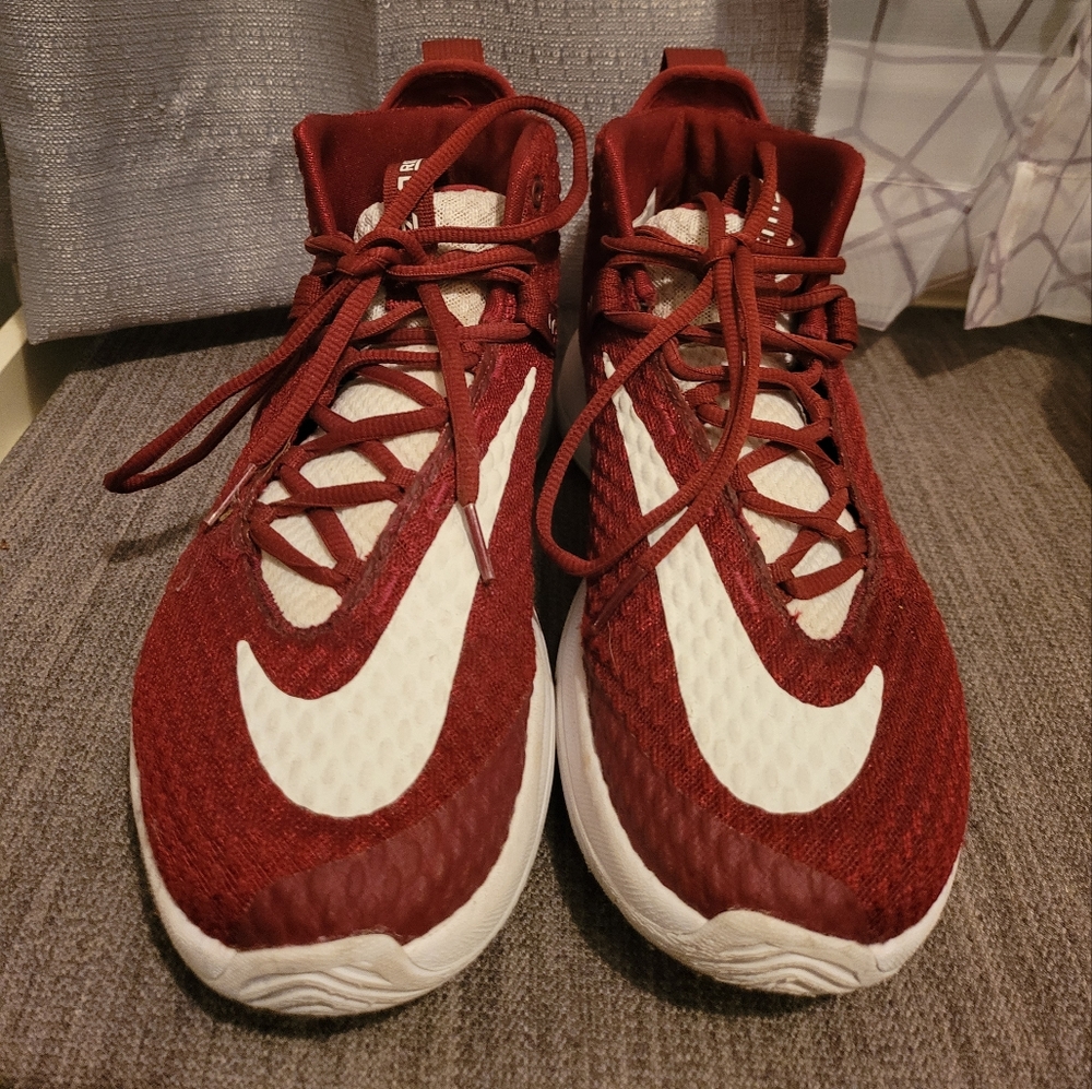 Nike Zoom Air Rize Team Basketball Shoes Life Red And… - Gem